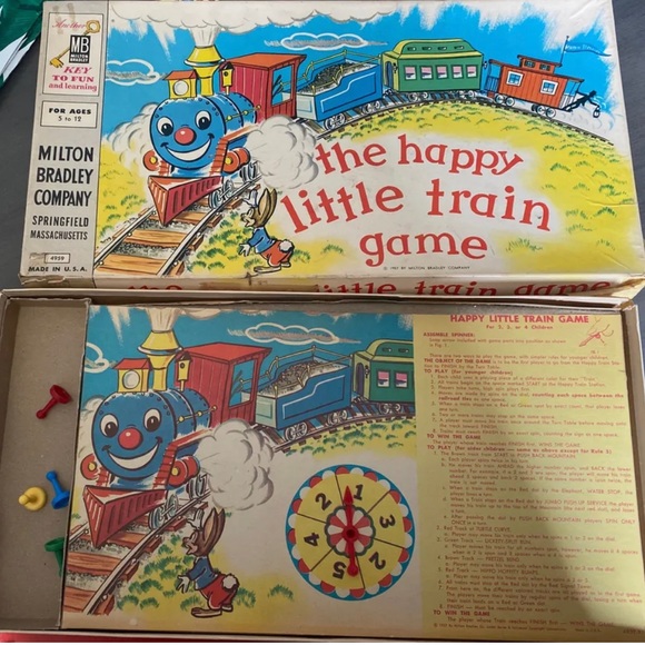 Milton Bradley | Games | Vintage 957 Milton Bradley Happy Little Train ...